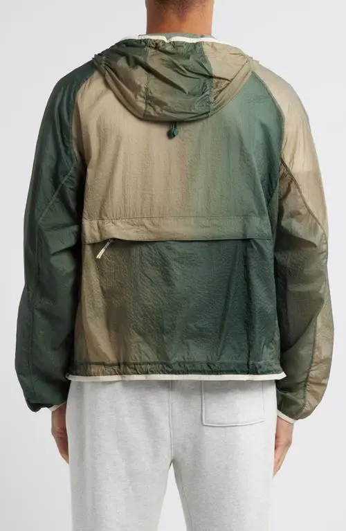 Rc Outdoor Supply Packable Nylon Ripstop Anorak In Gradient Green
